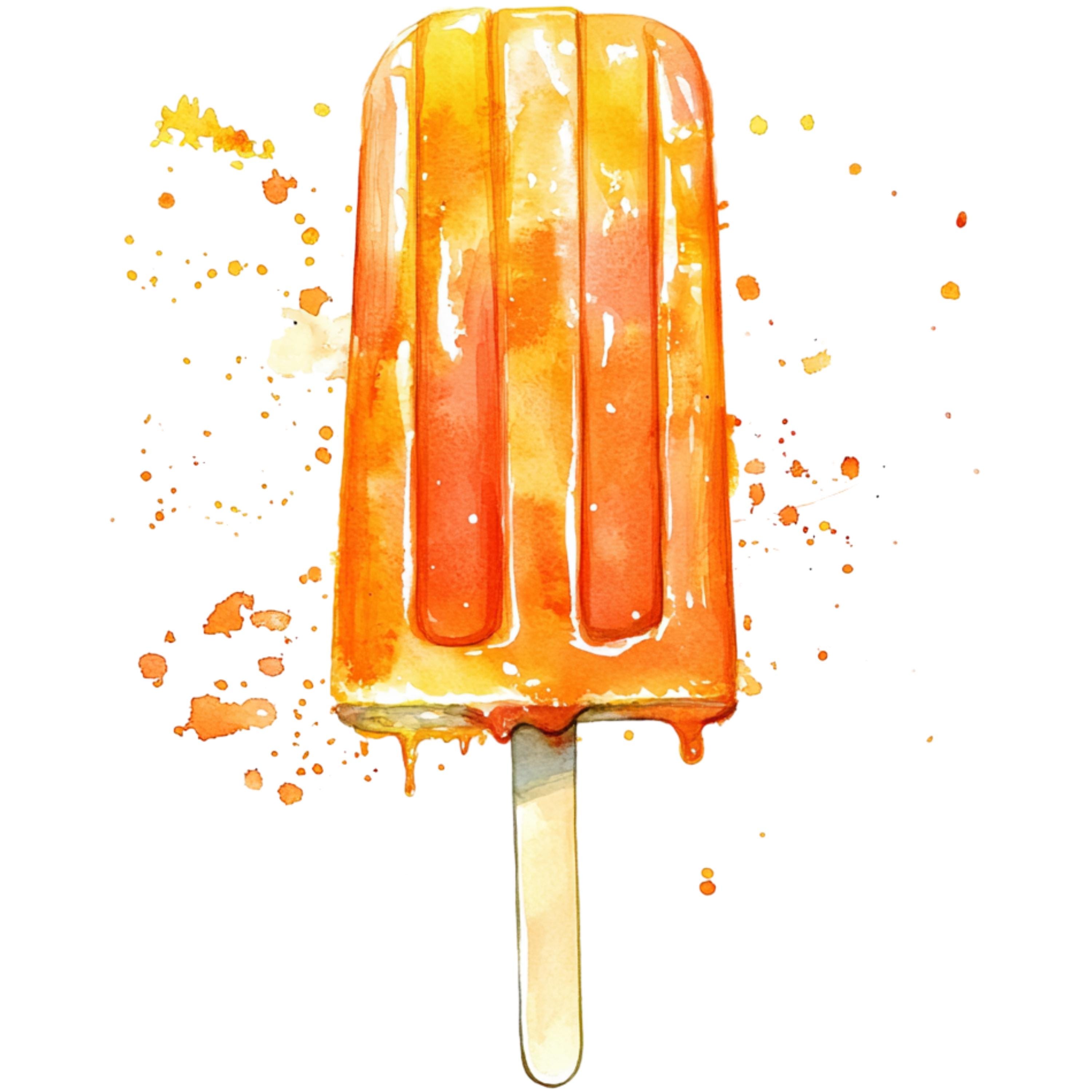 12 Popsicle Clipart Watercolor Summer Popsicles Clip Art Summer High ...