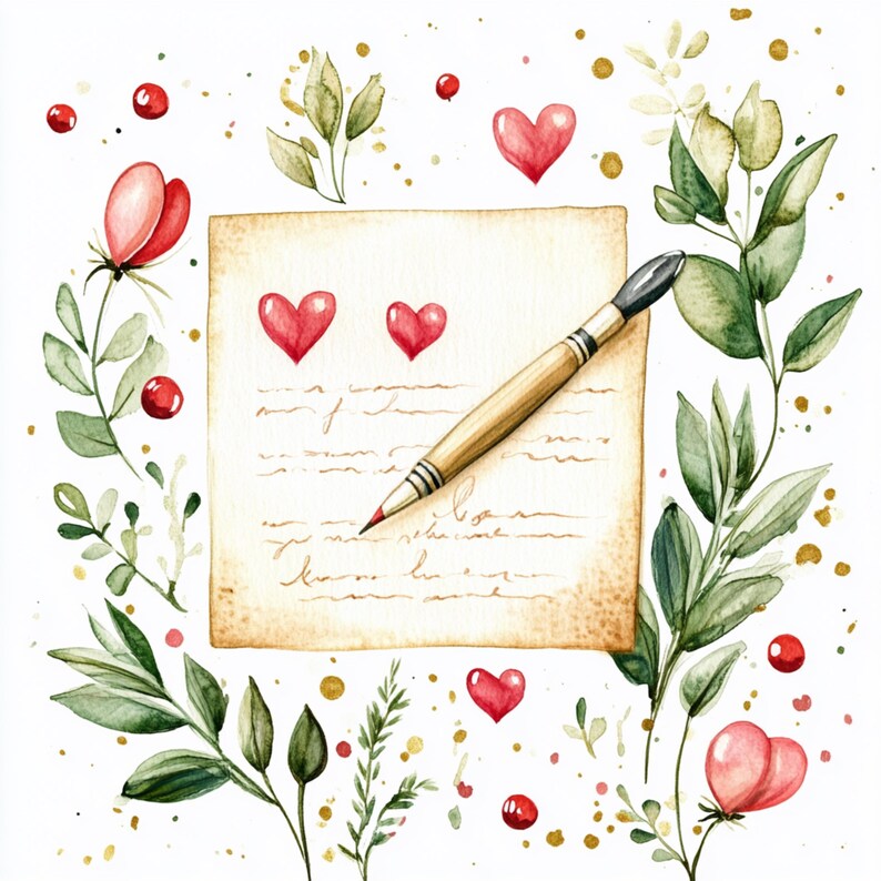 12 Valentine Love Letter Clipart Valentines Scandinavian High Res Pngs ...
