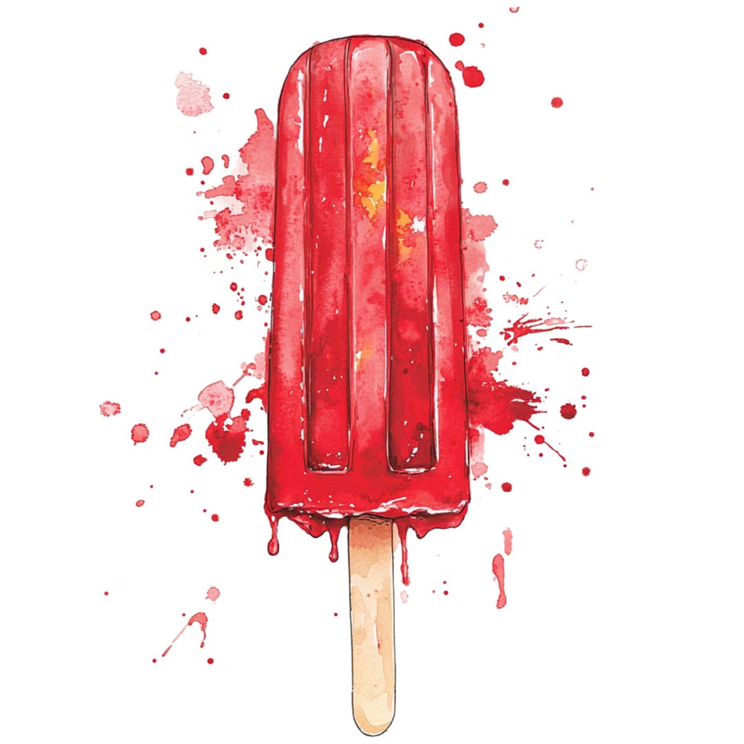 12 Popsicle Clipart Watercolor Summer Popsicles Clip Art Summer High ...