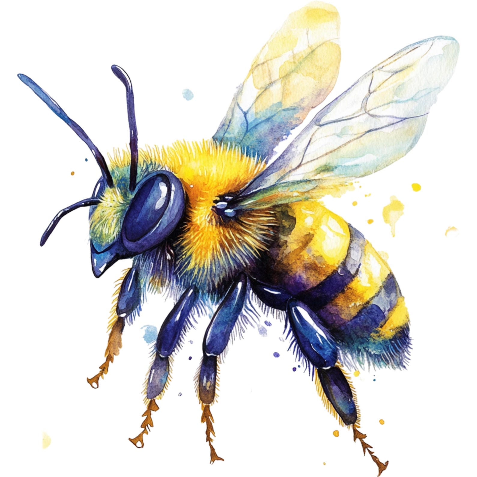 13 Bee Clipart Watercolor Bees Clip Art Insect High Quality Pngs ...