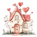 11 Whimsical Valentine House Clipart Valentine Homes Clip Art Cozy ...