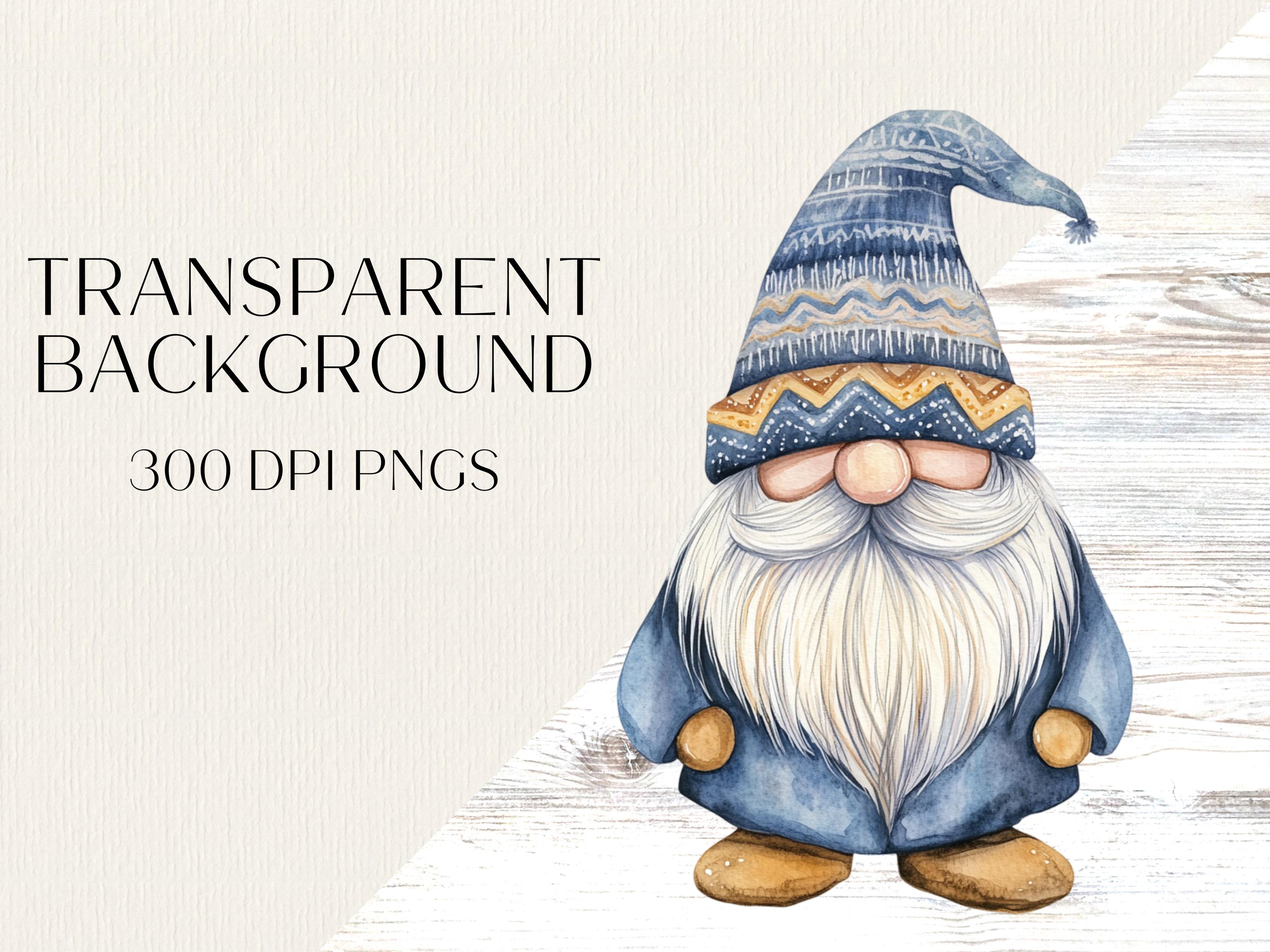 Watercolor Winter Gnomes Clipart Whimsical Festive Gnomes Clip Art Cute ...