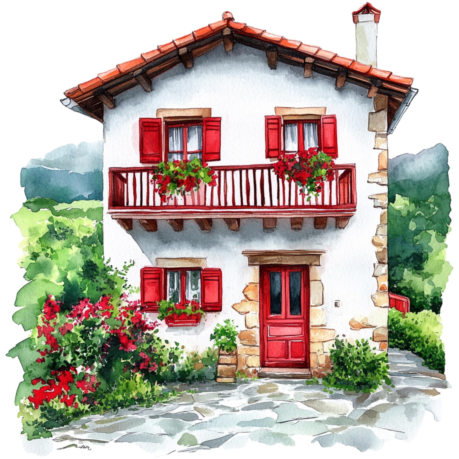 14 Basque Country Clipart Basque House Clip Art Spain Houses High ...