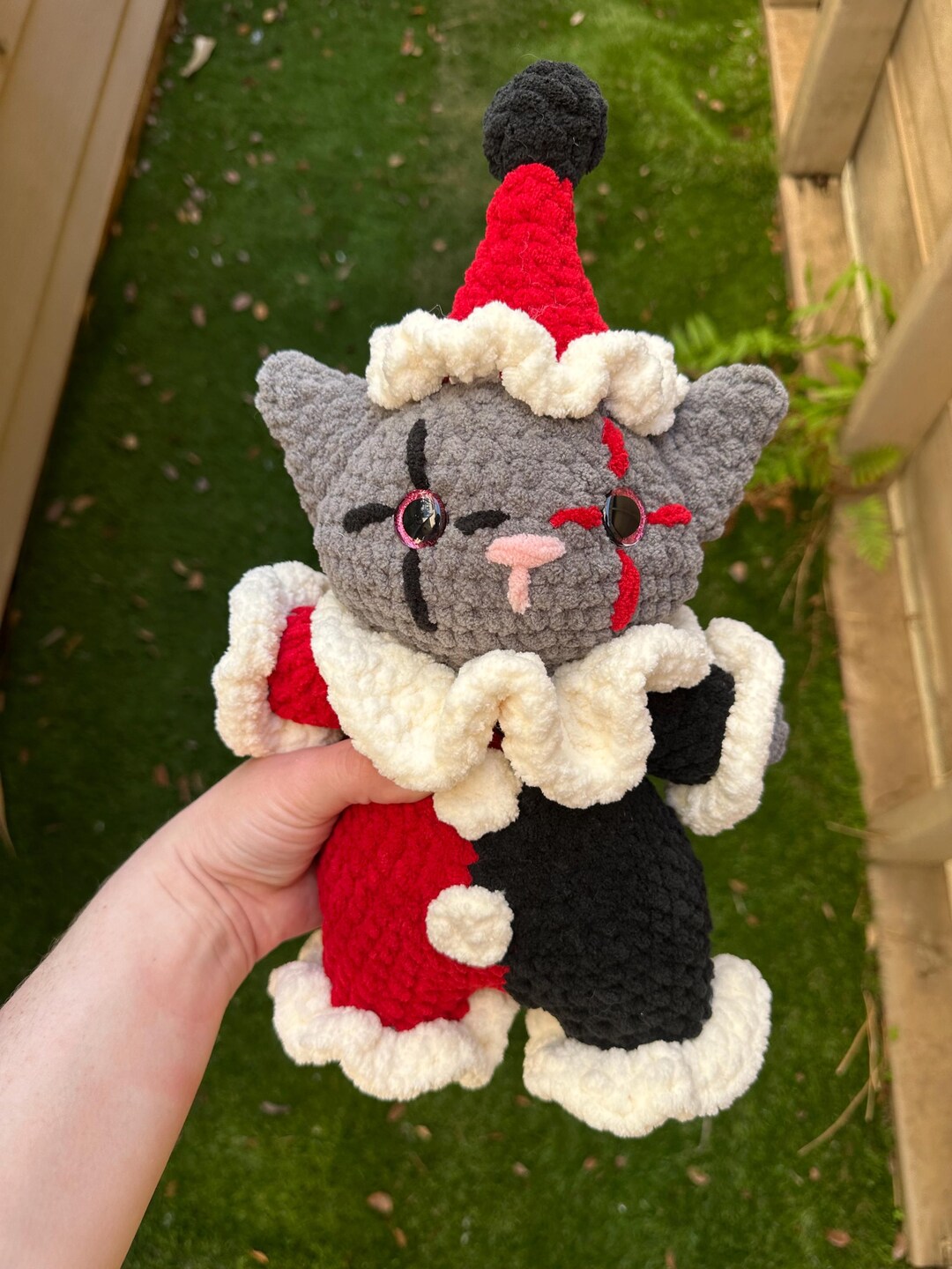 Jill the Jester Kitty Crochet Plushie - Etsy