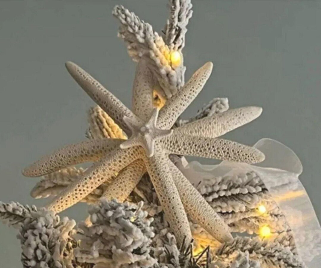 Starfish Christmas Tree Topper With Sparkles : Christmas Beach Decor 5. ...