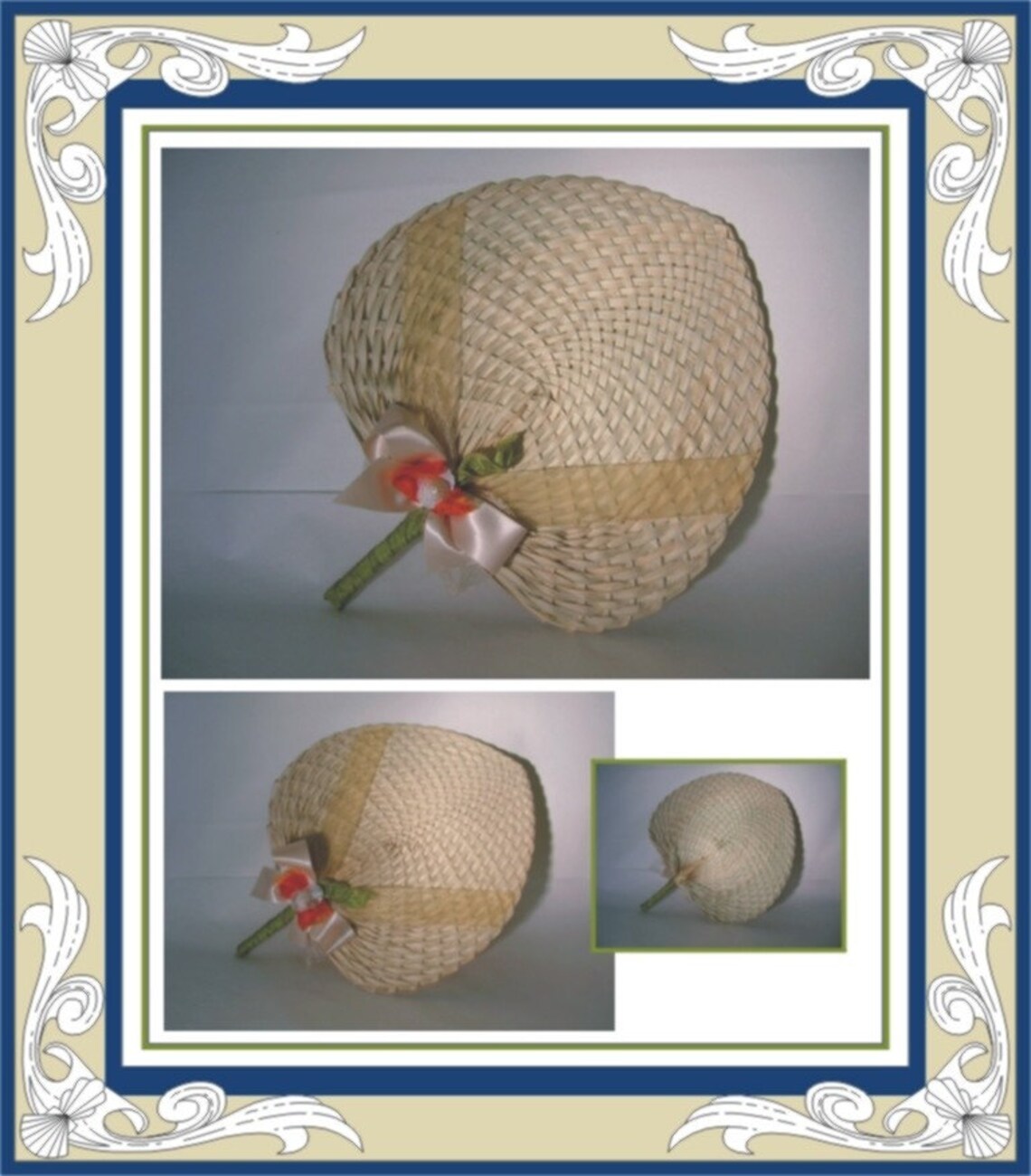 Beach Wedding Straw Wedding Fan for Beach Weddings - Etsy