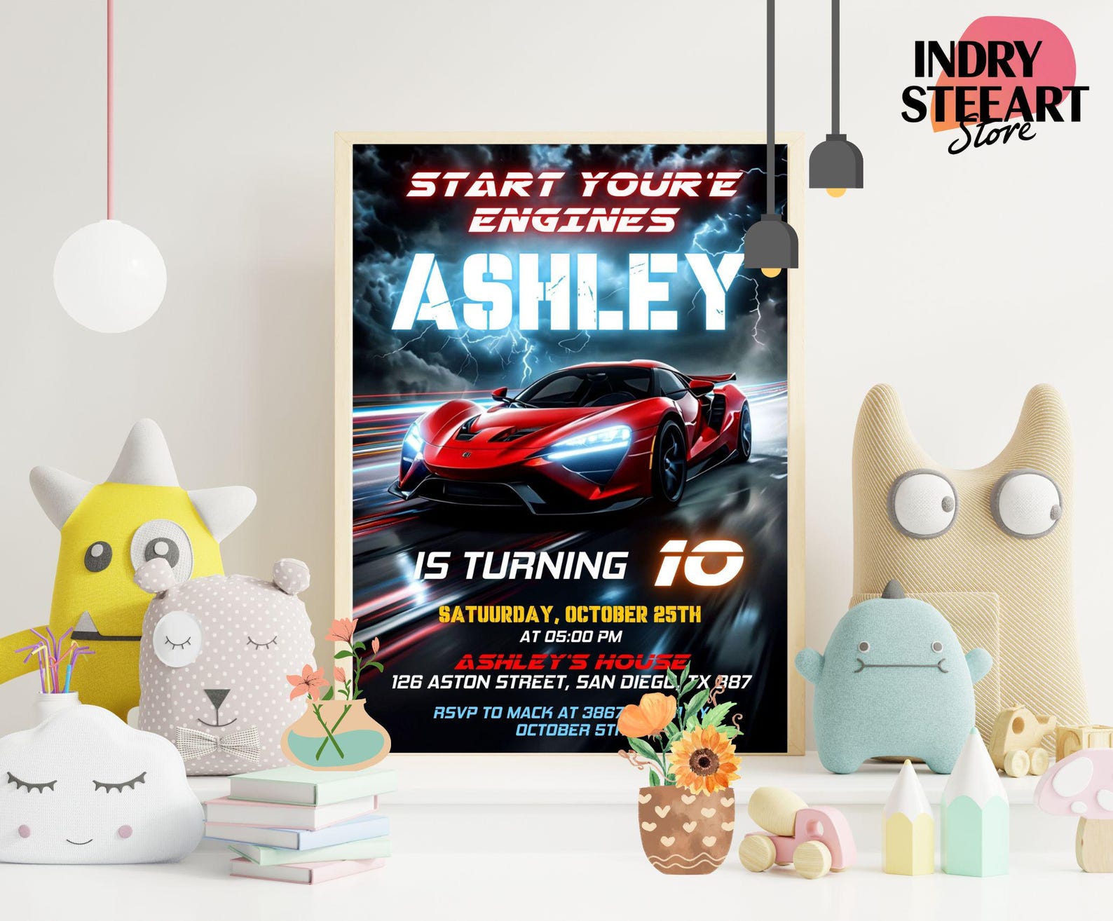 Editable Race Car Birthday Invitation, Race Car Invitation, Race Car ...