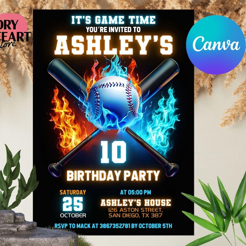 Baseball Invitation - Etsy