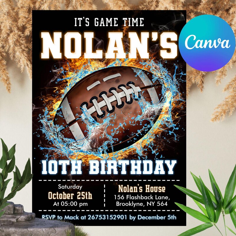 Football Invitation - Etsy