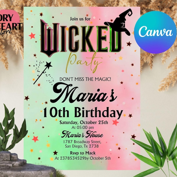Wicked Party Invitations - Etsy
