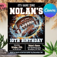 Football Invitation - Etsy