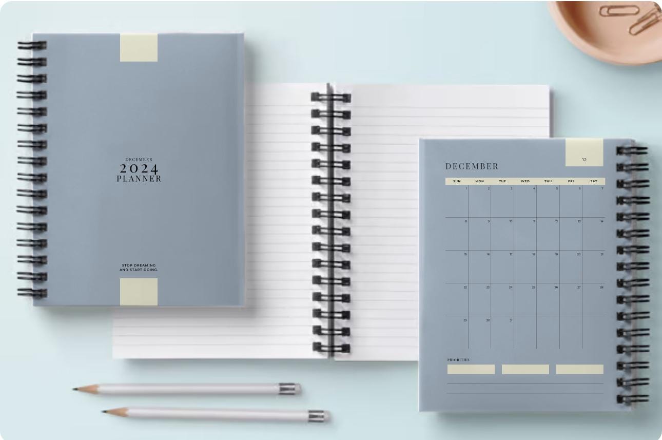 December 2024 Digital Planner - Interactive, Fillable & Printable - Etsy