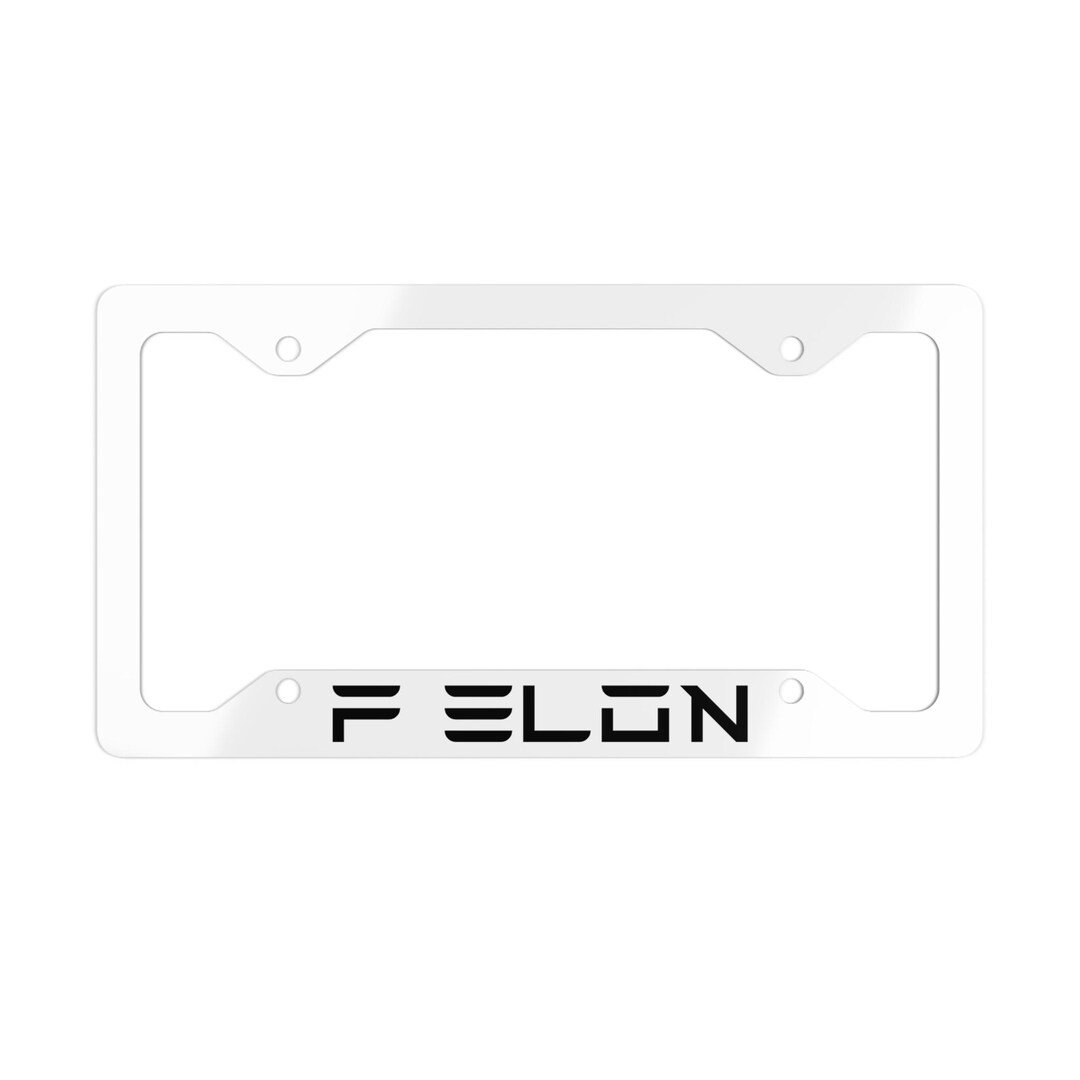 F Elon License Plate Frame (white With Black) - A More Subtle Anti Elon ...