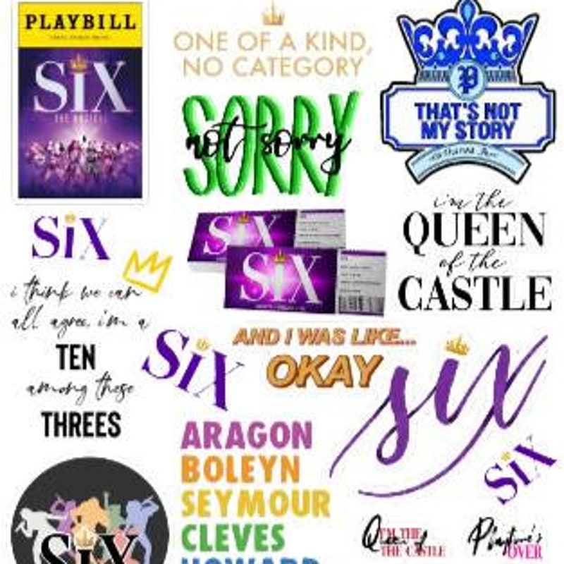 Six the Musical Stickers - Etsy