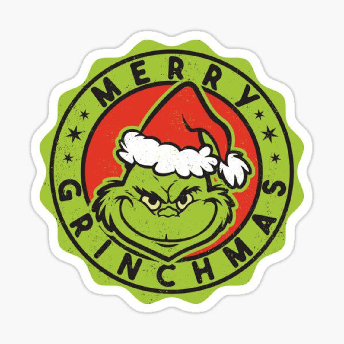 Merry Grinchmas Stickers Full Color Grinch Stickers sticker Sheet Decal ...