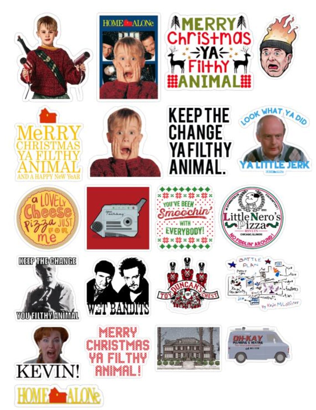 Home Alone Christmas Stickers | Kevin Mccallister | Stickers |sticker ...