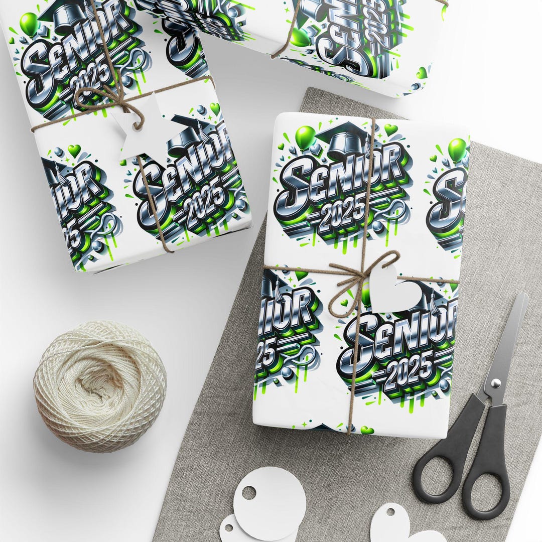 Graduation Class of 2025 Wrapping Paper | Gift Wrap | Celebratory Gift ...