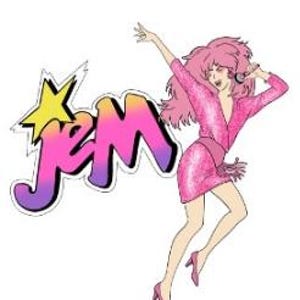 Jem Sticker Sheet | Retro 80's Cartoon | Jem and the Holograms | Female ...