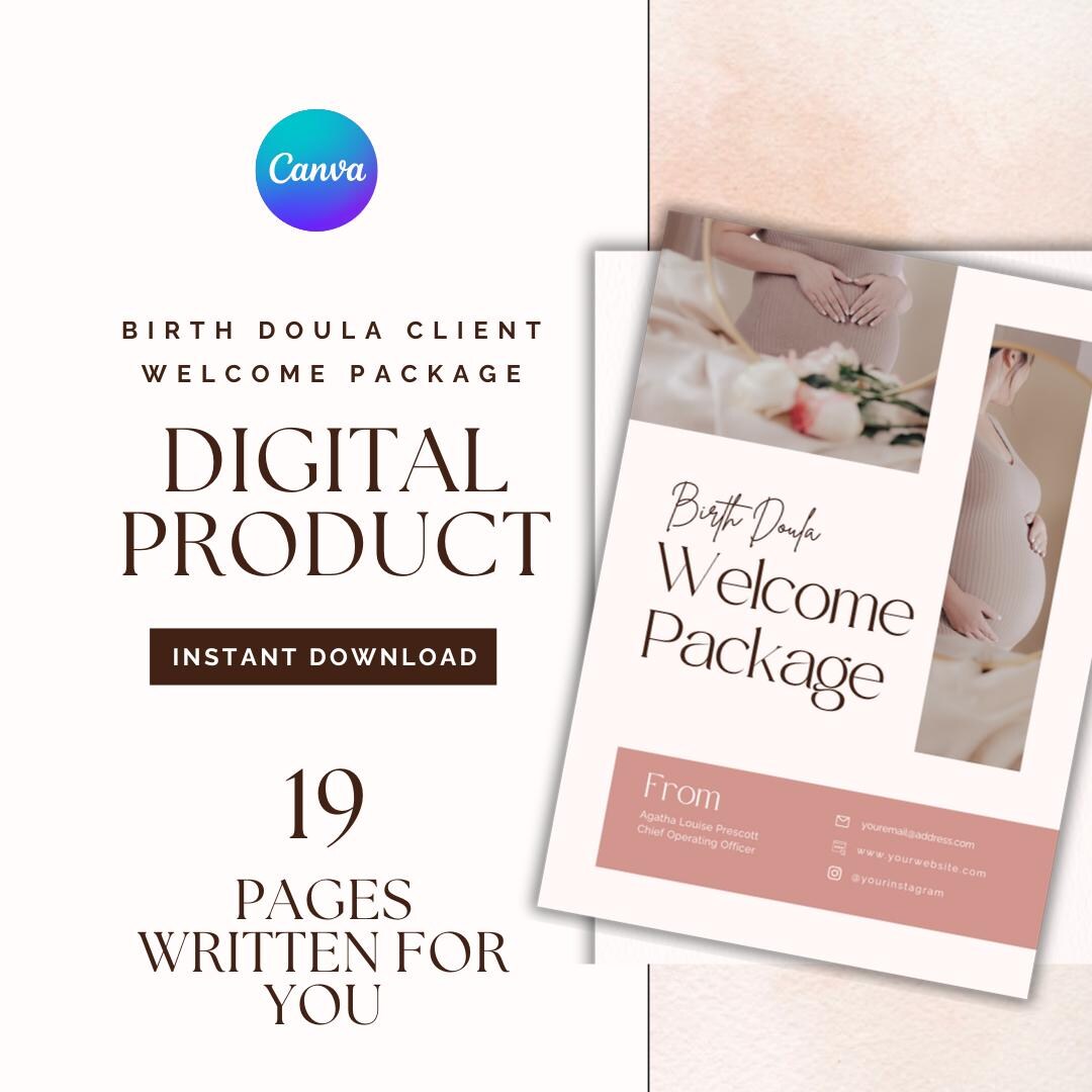 Birth Doula New Client Welcome Package, Birth Doula Client Welcome ...