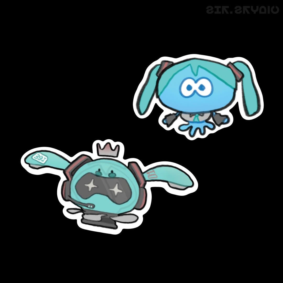 Miku Splatoon 3 Sticker Set Splatoon Pearl Drone Splatoon Jellyfish - Etsy