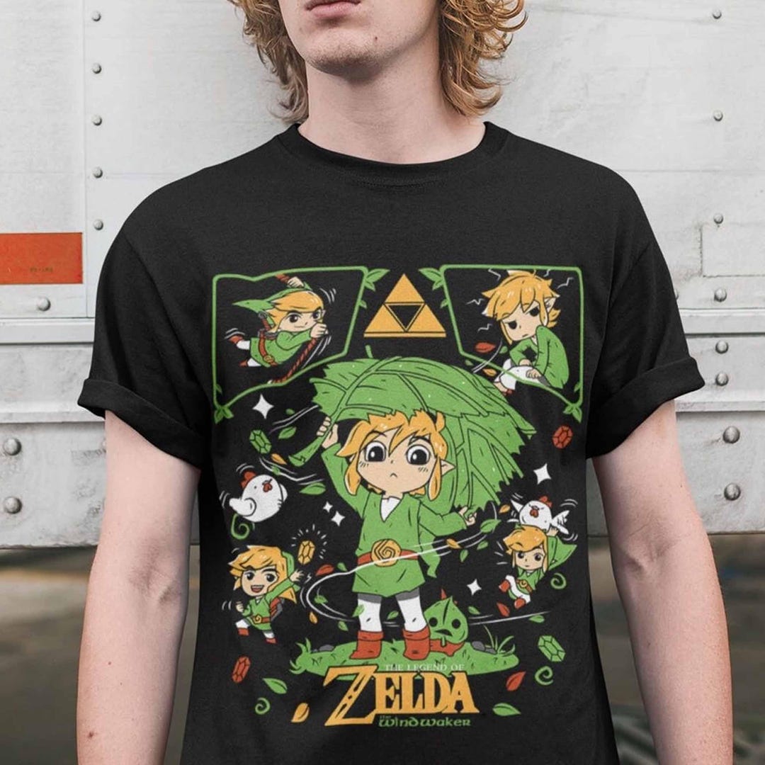 Legend of Zelda Link Shirt, Hylian Crest Tee, the Wind Waker Gift ...