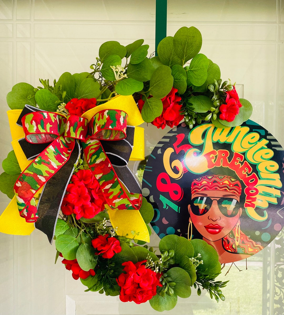 Juneteenth Wreath for Front Door, Juneteenth Wreath for Front Porch ...