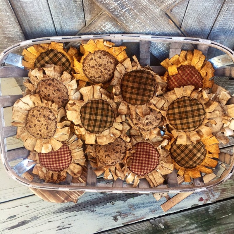 Primitive Sunflower - Etsy