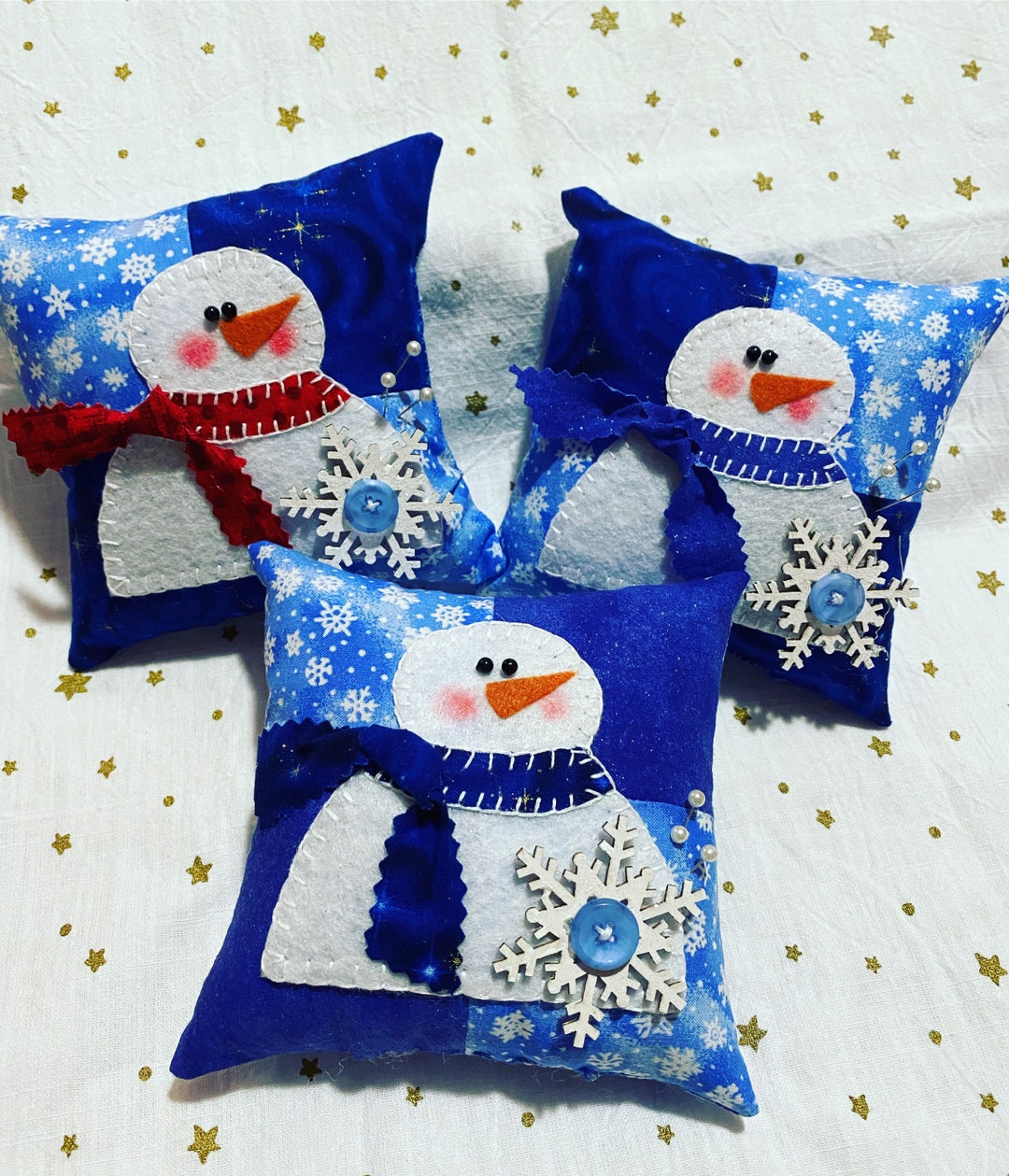 Snowman Bowl Filler,winter Bowl Filler, Pincushions, Gift for ...