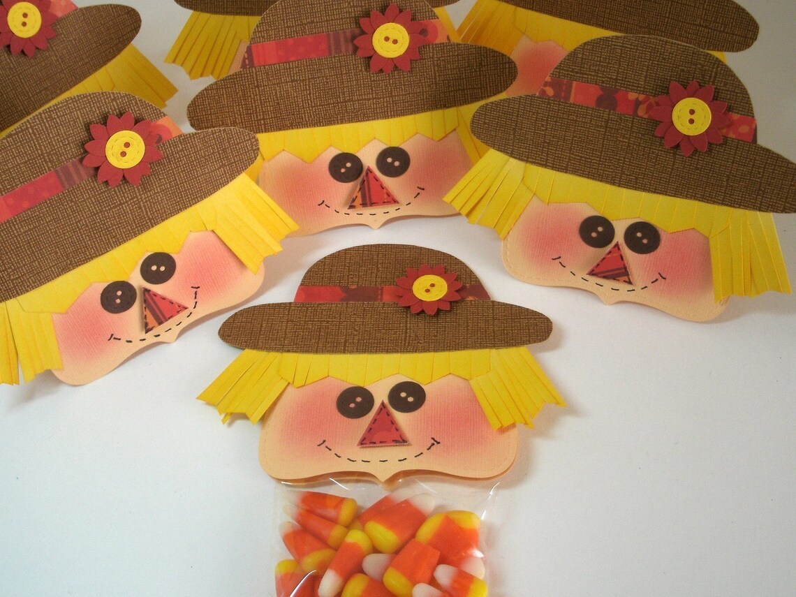 Fall Scarecrow Treat Toppers | Etsy