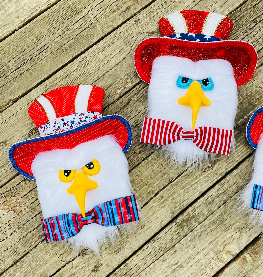 Eagle Wreath Attachment, Patriotic Eagle for Wall Decor, Fourth of July ...