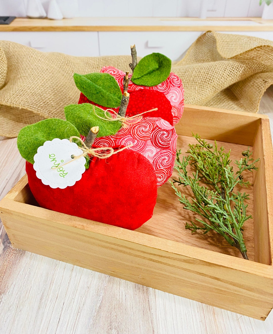 Apple Decor Apple Tiered Tray Decor Farmhouse Decor - Etsy