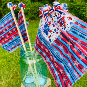 Flag Plant Pokes, Flag Decor, Patriotic Decorations, Flags for Vases or ...