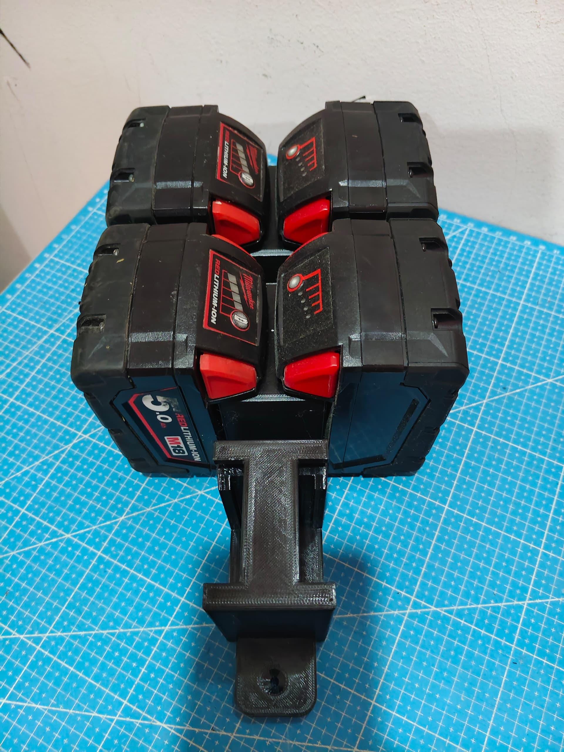 Milwaukee 18V Battery Holder holding Six M18 Batteries of Any Size ...