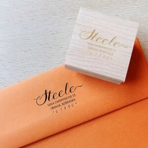 Customized Address Stamp – Handwritten Script - Return Address Stamp ...