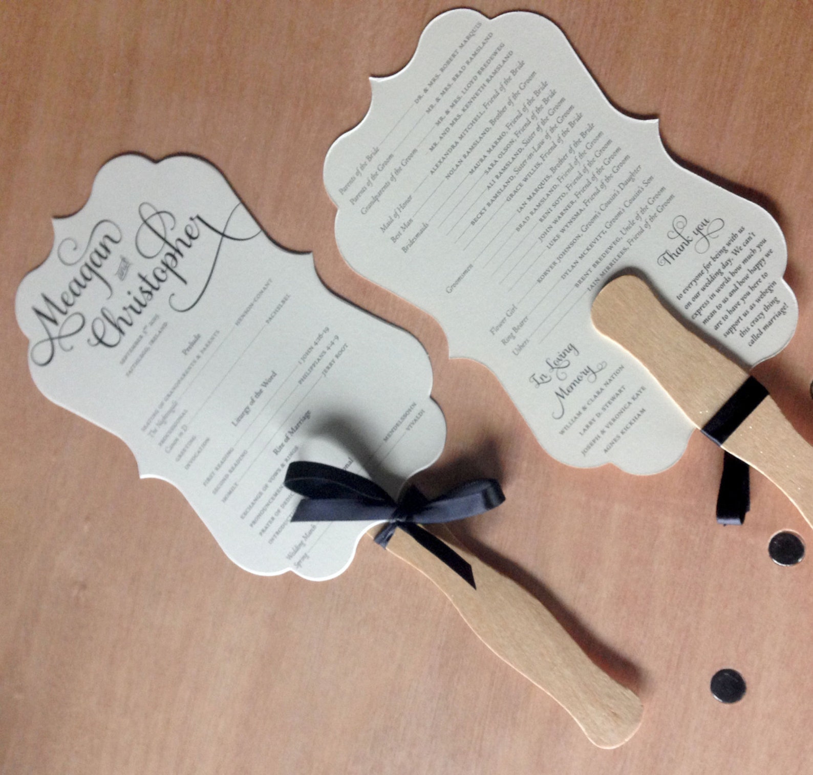 Wedding Program Fan Wedding Fans Wedding Program Template | Etsy