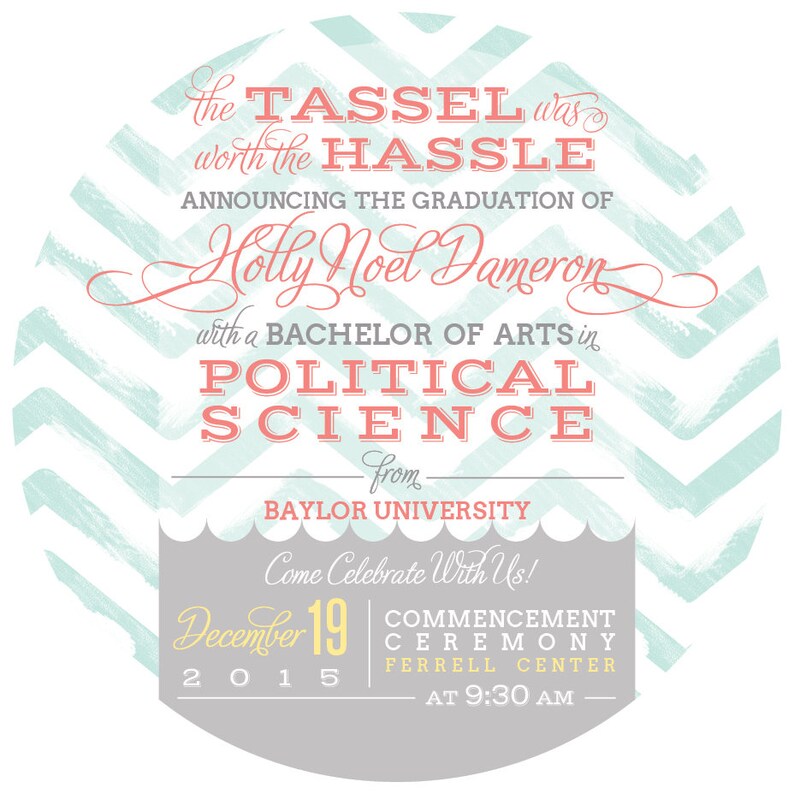 Graduation Invite Custom Printable PDF Circle Invitation - Etsy