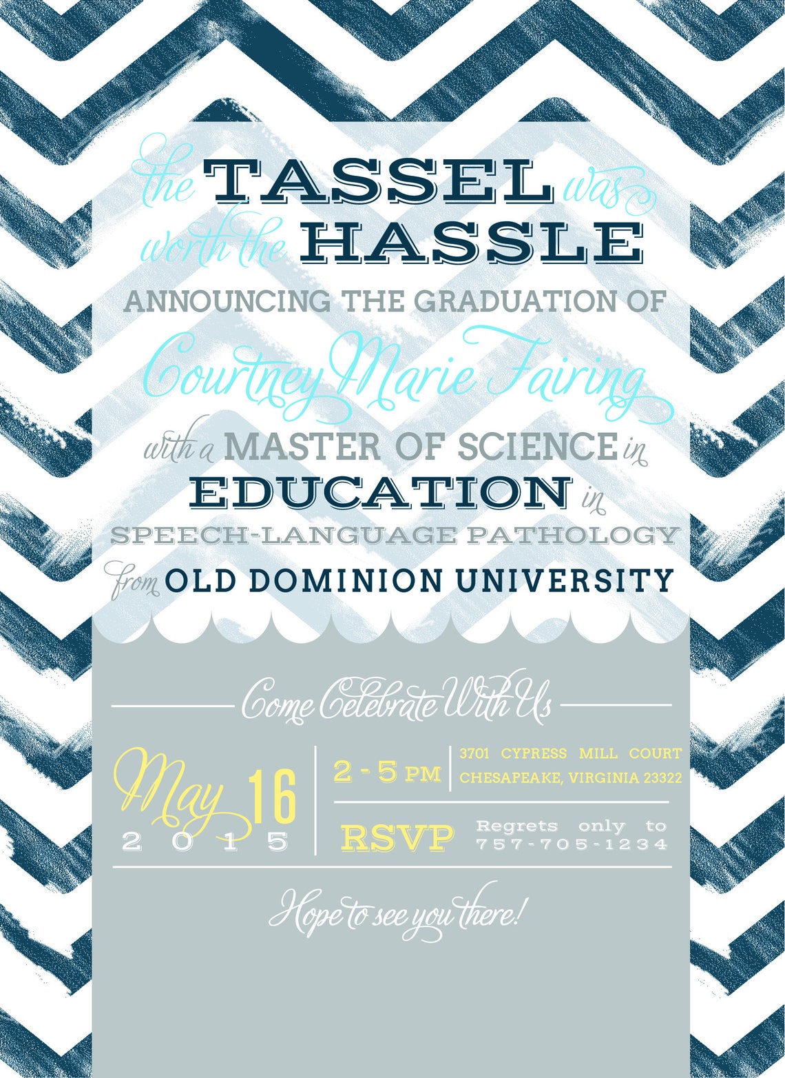 Graduation Invite -- Custom Printable PDF, Circle Invitation ...