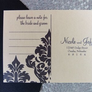 Damask Printable Wedding Invitation Suite Custom Printable - Etsy