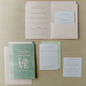 Book Wedding Invitation - Literary Inspired Wedding Invite - Love Story ...