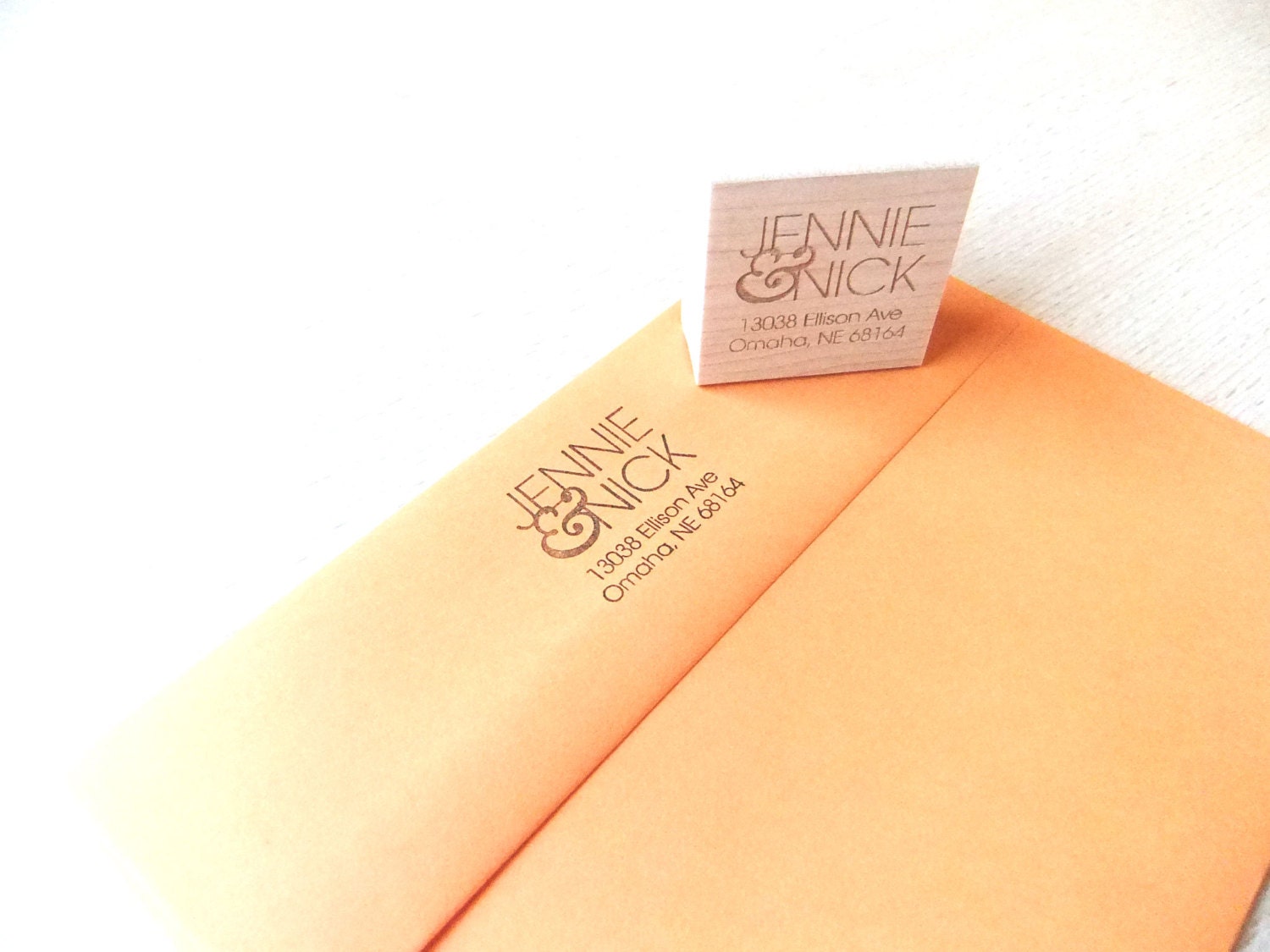 Custom Return Address Stamp – Large Name Address Stamp - Personalized ...