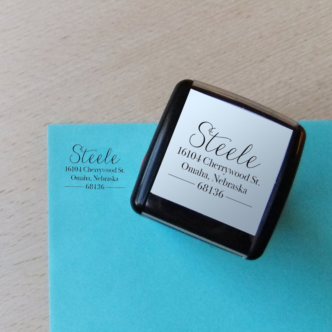Personalized Address Stamp – Handwritten Script - Return Address Stamp ...