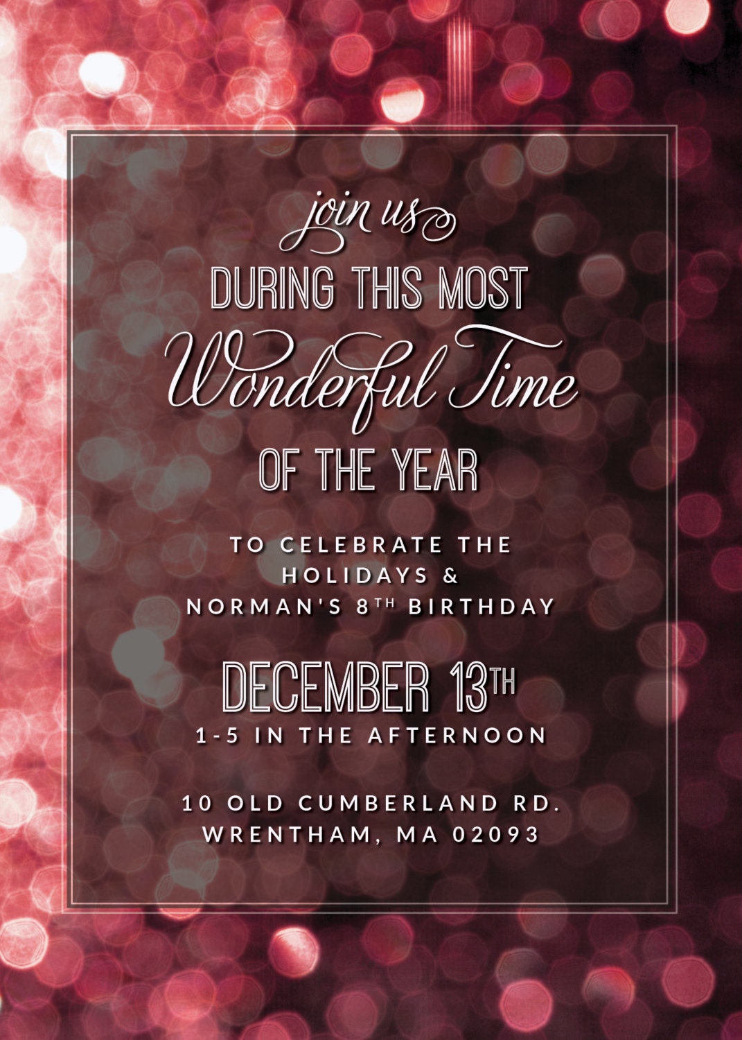 Holiday Party Invitation Template Custom Printable Invite | Etsy