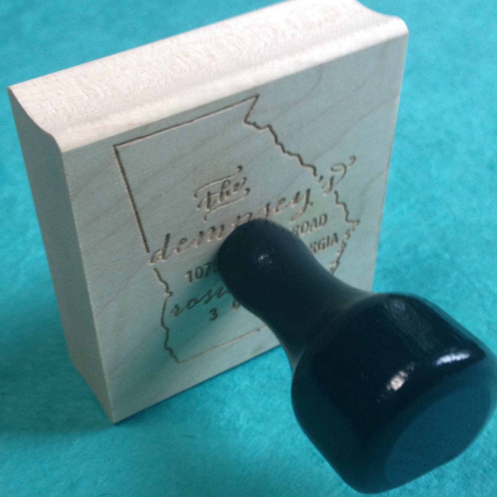 West Virginia Address Stamp - Custom Return State Address Stamp, Wood ...