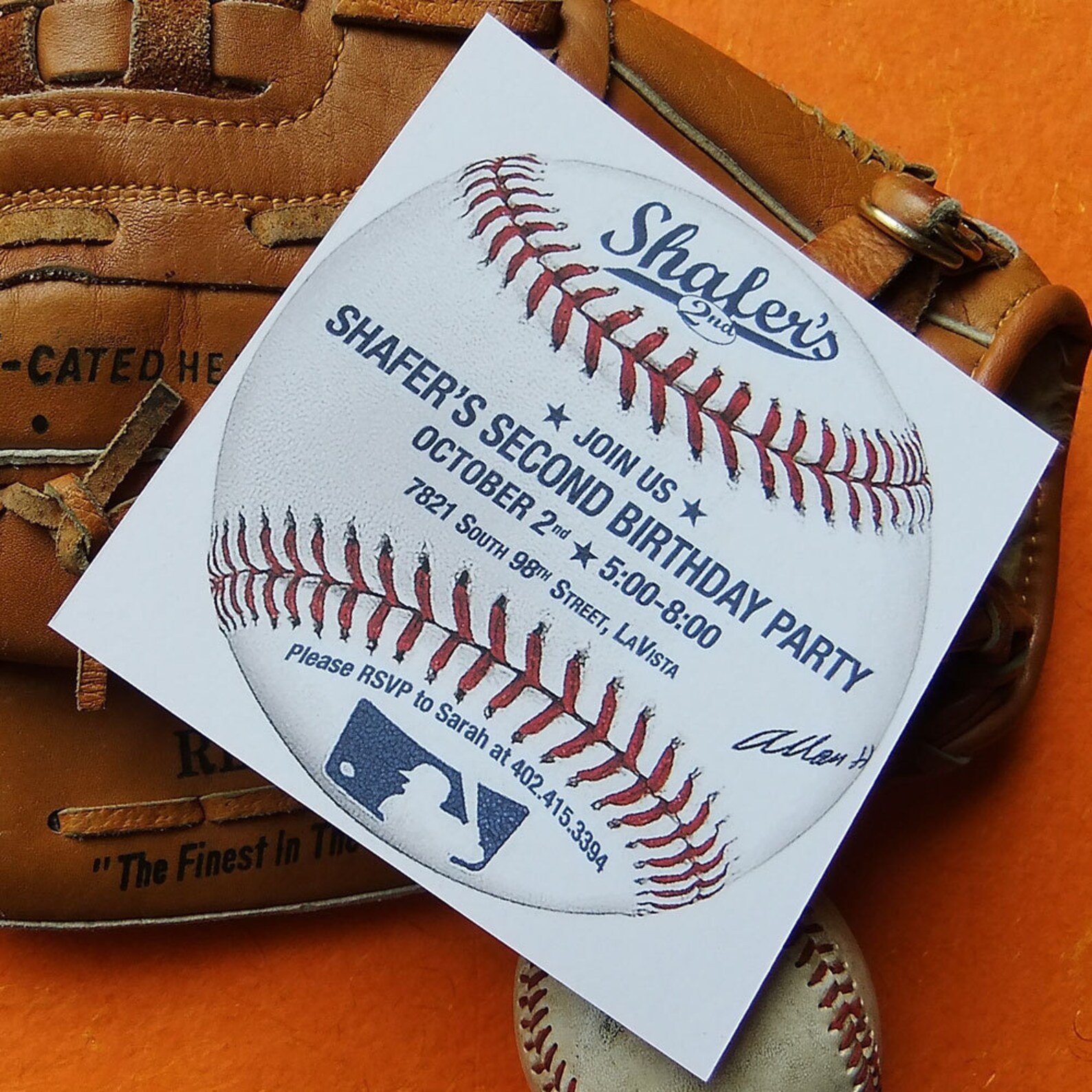 Baseball Birthday Invitation Custom Printable Invite PDF - Etsy