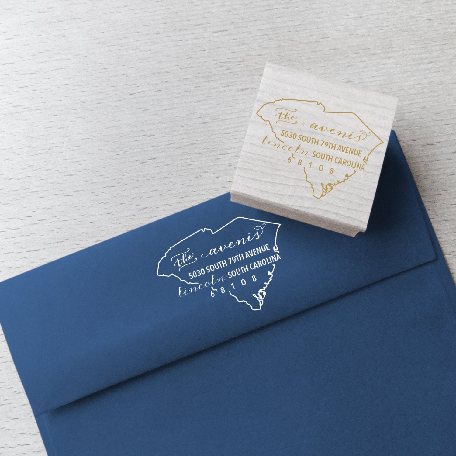 South Carolina Address Stamp Custom Return State Address - Etsy