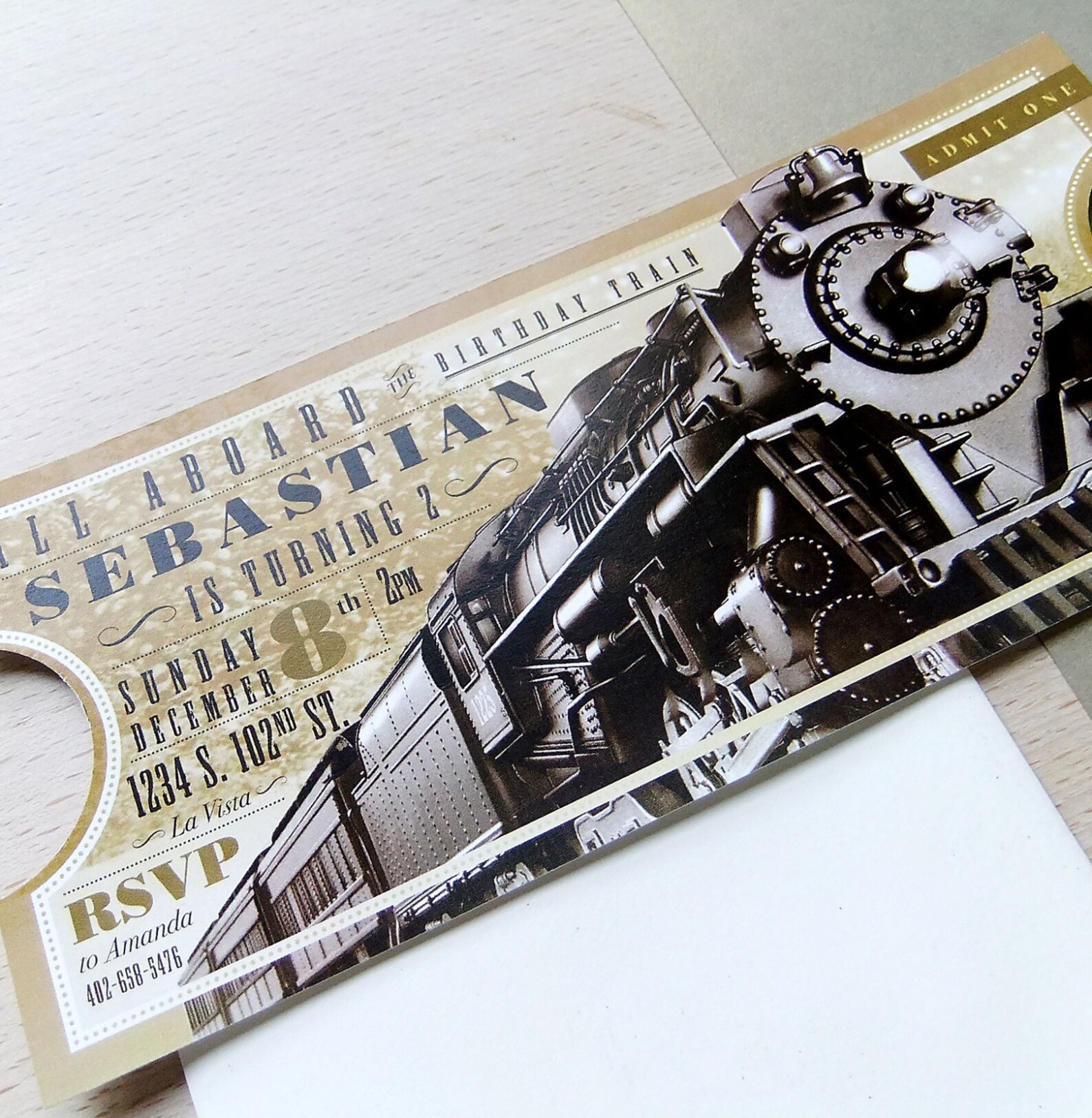Train Ticket Party Invitation Custom Printable PDF Winter - Etsy