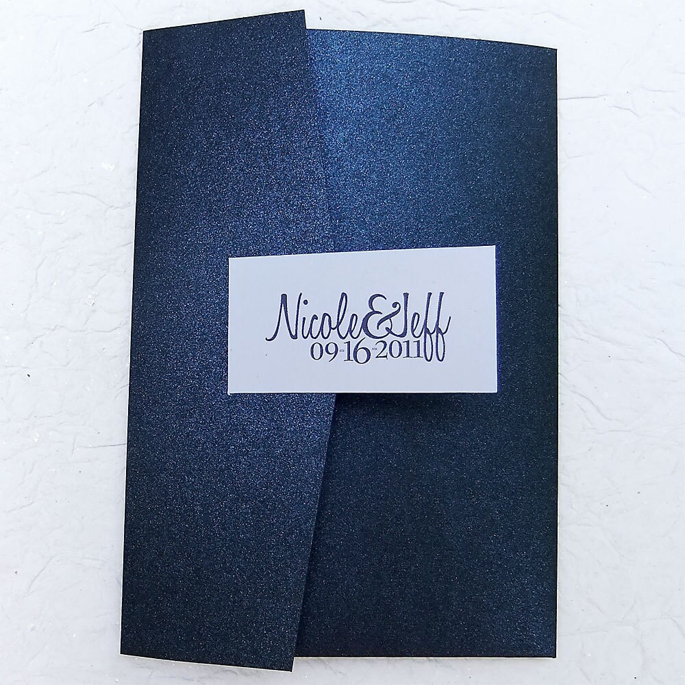 Pocketfold Wedding Invitation - Classic Wedding Invite, Basic Wedding ...