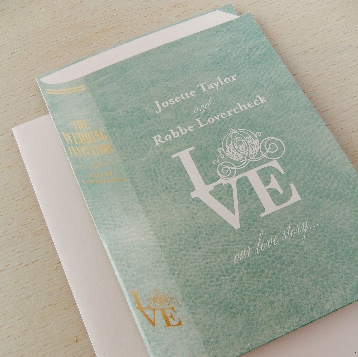 Book Wedding Invitation - Literary Inspired Wedding Invite - Love Story ...