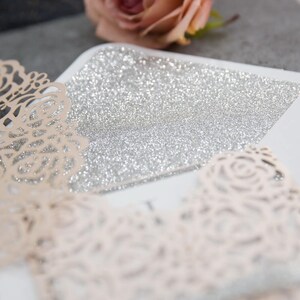 Envelope Liners - Wedding Invitation - Glitter Envelope Liner - Floral ...