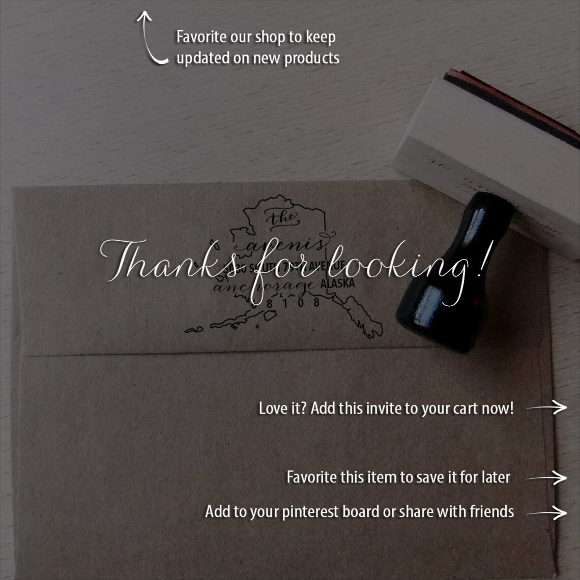 Alaska Address Stamp Custom Return State Address Stamp Wood | Etsy